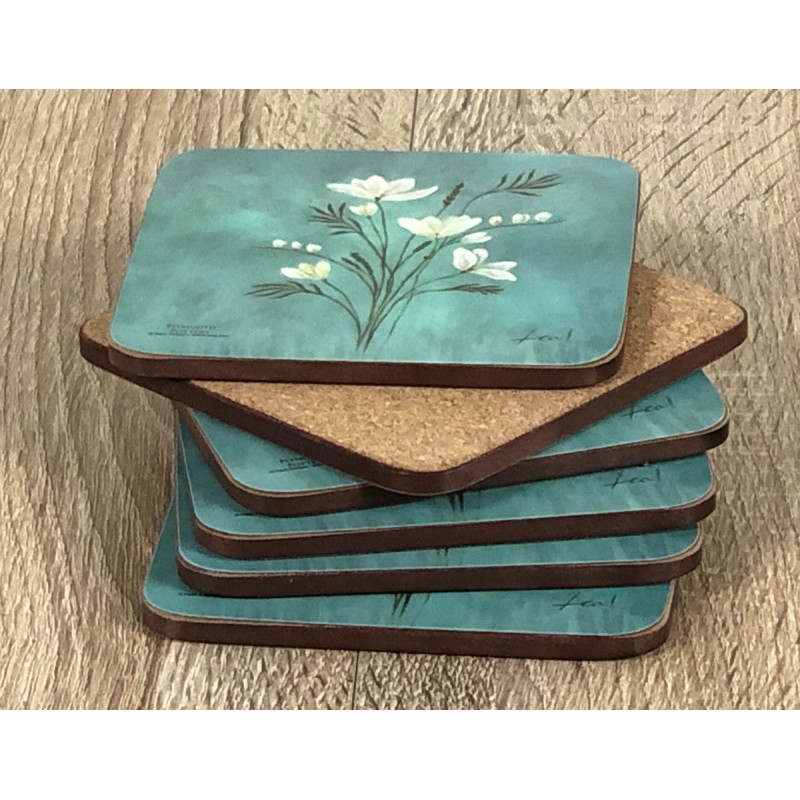 Square Drinks Coasters, Infinity, Corkbacked